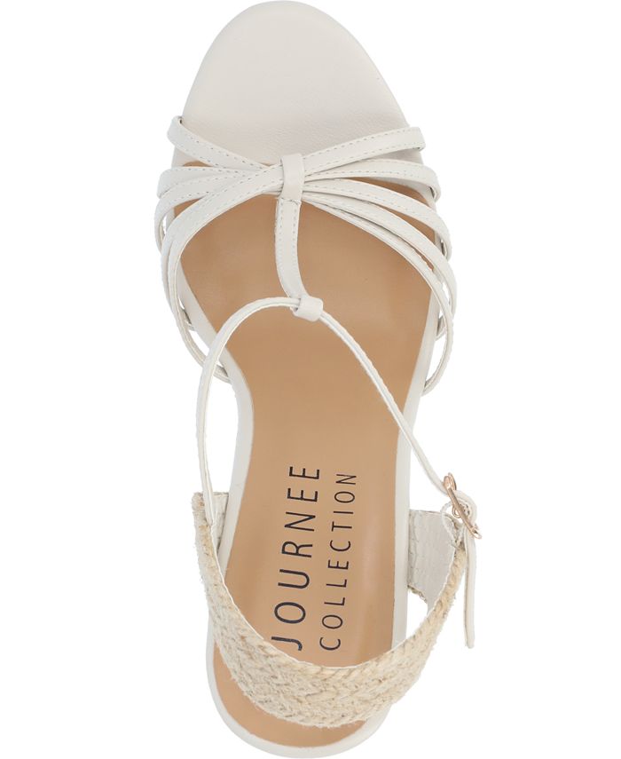 Journee Collection Women's Yara Platform Wedge Sandals - Macy's