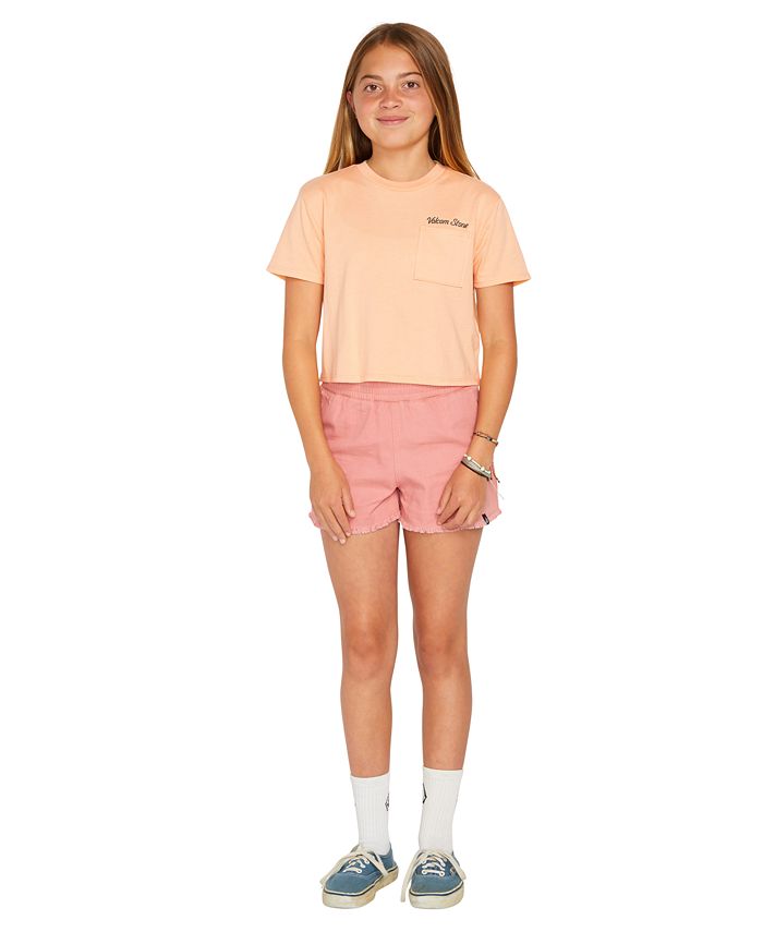 Volcom Little Girls Short Sleeves Pocket Dial T-shirt - Macy's