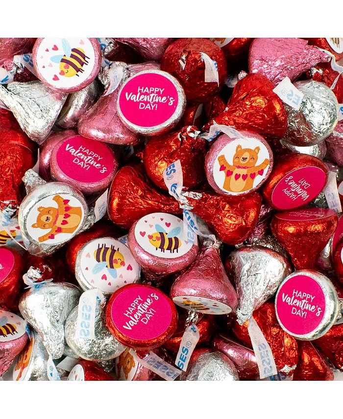 Just Candy 100 Pcs Valentine's Day Candy Hershey's Kisses Milk ...