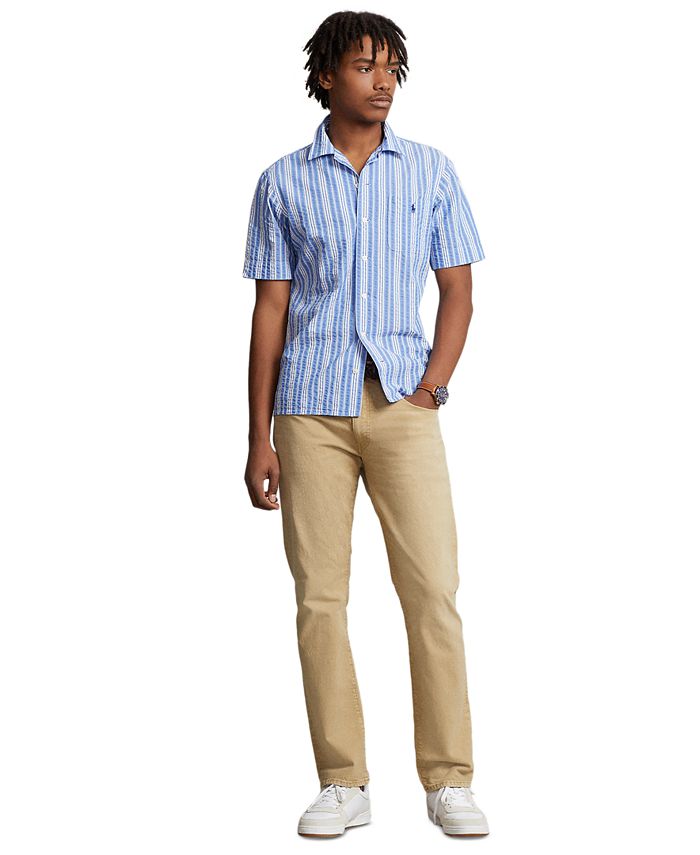 Polo Ralph Lauren Men's Classic-Fit Seersucker Camp Shirt - Macy's