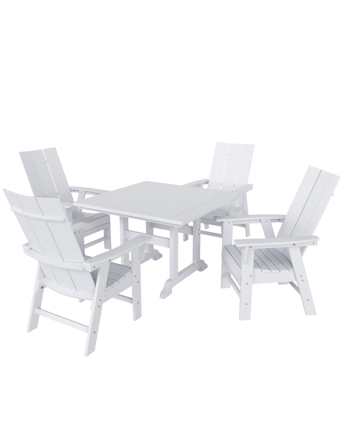 Click here for WestinTrends 5 Piece Outdoor Patio Dining Square T... prices