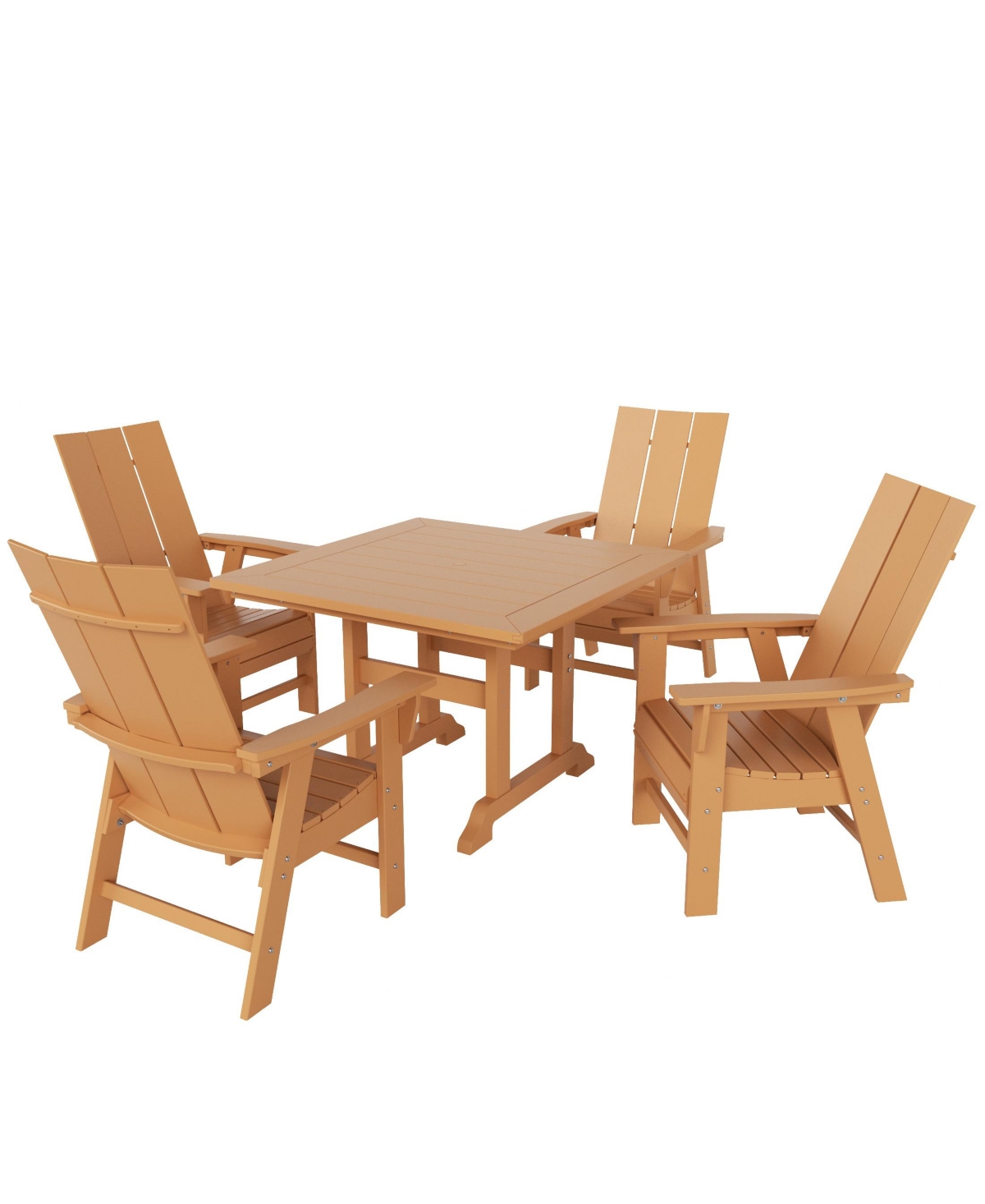 Click here for WestinTrends 5 Piece Outdoor Patio Dining Square T... prices
