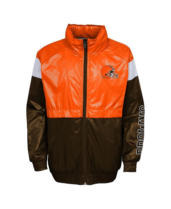 Outerstuff Youth Boys Orange, Brown Cleveland Browns Goal Line Stance ...