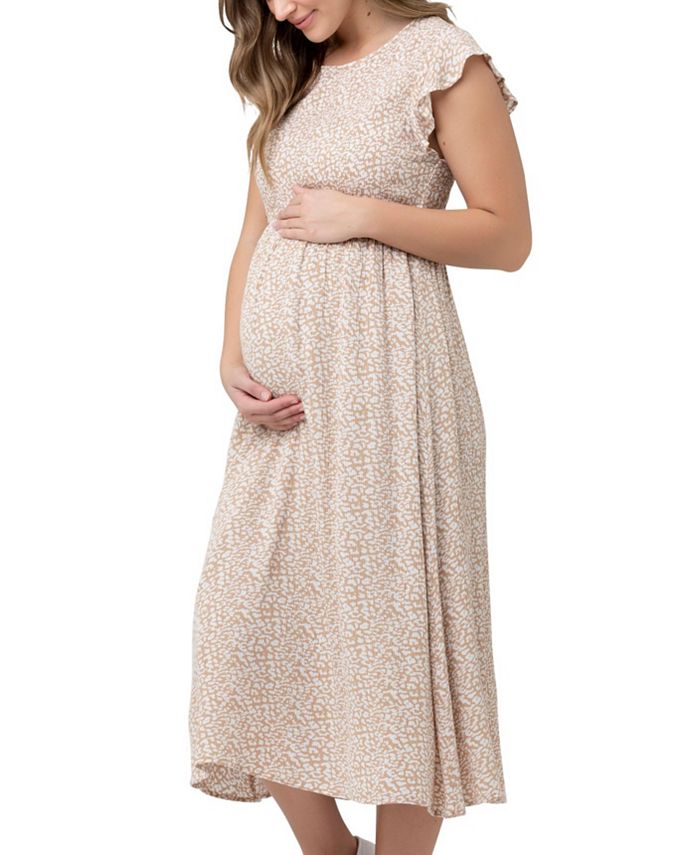 Ripe Maternity Maternity Erika Shirred Midi Dress - Macy's