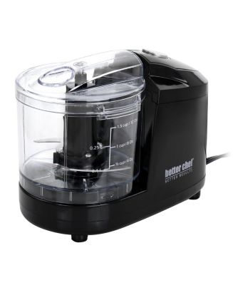 Better Chef 1.5 Cup Safety Lock Compact Chopper in Black - Macy's
