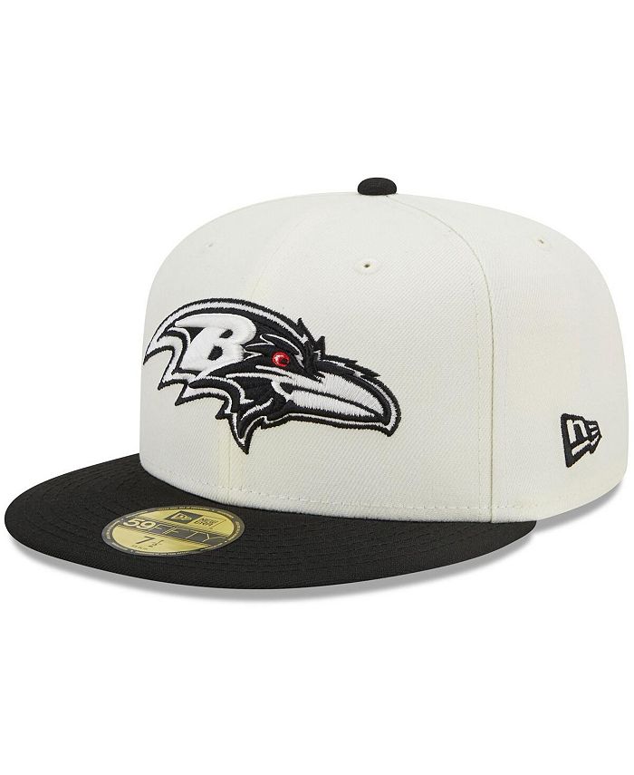 New Era Men's Cream, Black Baltimore Ravens Chrome Collection 59FIFTY ...