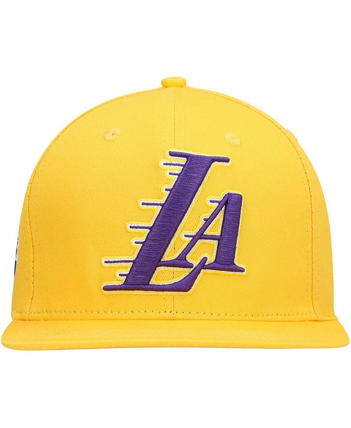 Pro Standard Men's Gold Los Angeles Lakers Team Logo Snapback Hat - Macy's
