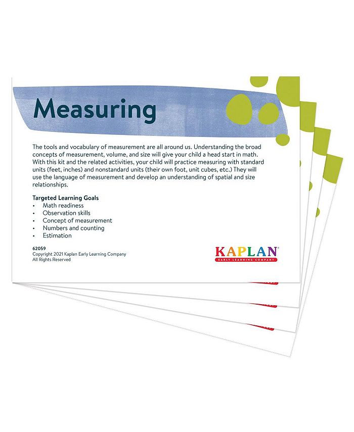 Kaplan Early Learning Back to Back Learning Kit - Measuring - Macy's