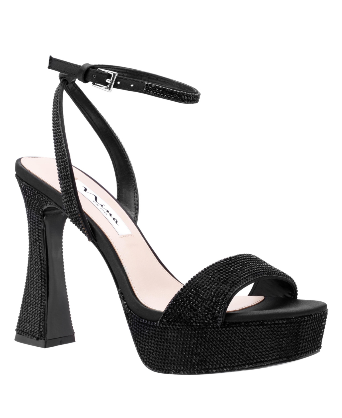 Click here for Nina Womens Angella Platform Evening Sandals - Bla... prices
