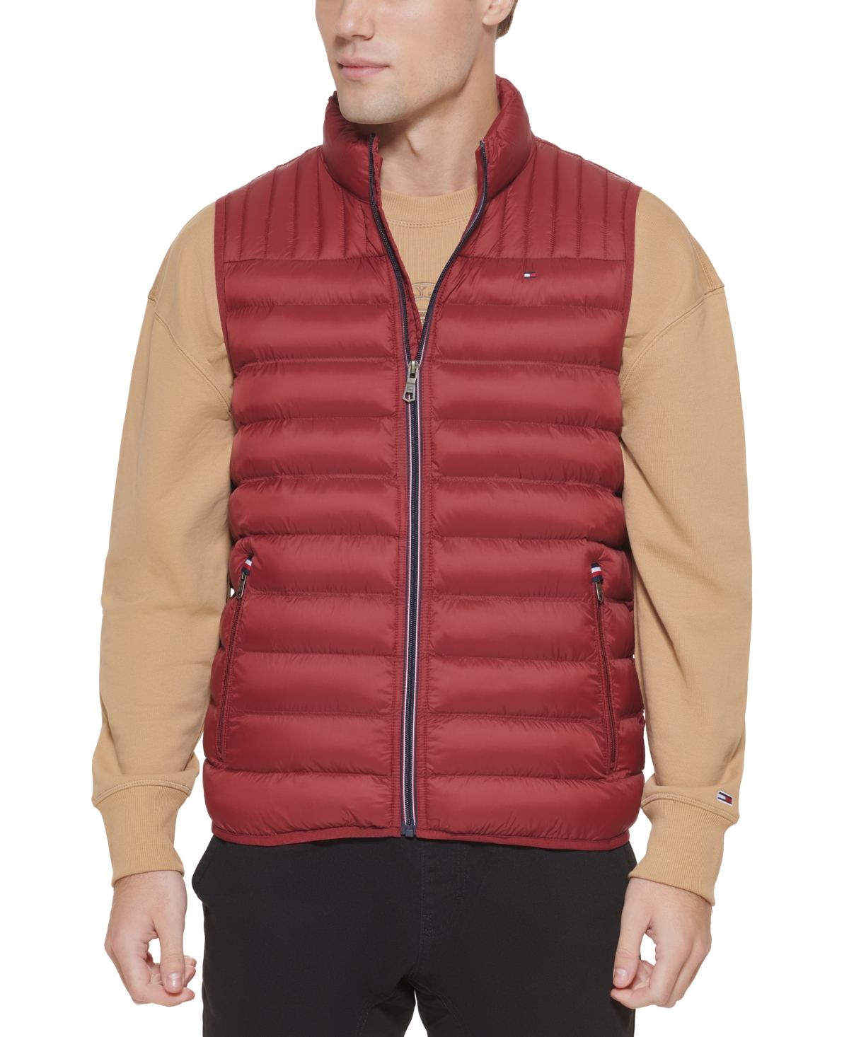 Click here for Tommy Hilfiger Mens Quilted Vest - Red prices