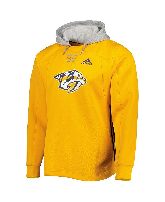 adidas Men's Gold Nashville Predators Skate Lace Team Pullover Hoodie ...