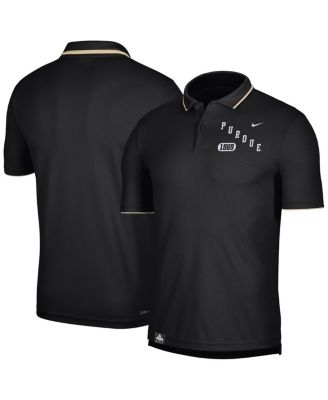 Men's Nike Black Purdue Boilermakers Wordmark Performance Polo Shirt ...