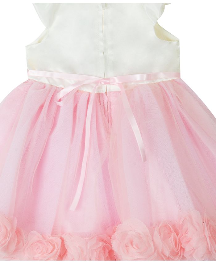 Rare Editions Baby Girls Satin Birthday Cupcake Applique Dress - Macy's