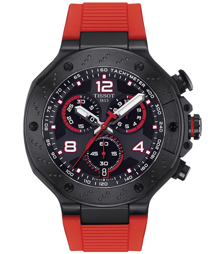 Tissot Men's Swiss Chronograph T-Race MotoGP Limited Edition Red Strap ...