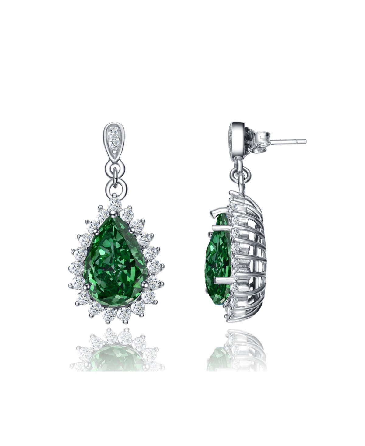 Click here for Sterling Silver White Gold Plated Cubic Zirconia O... prices