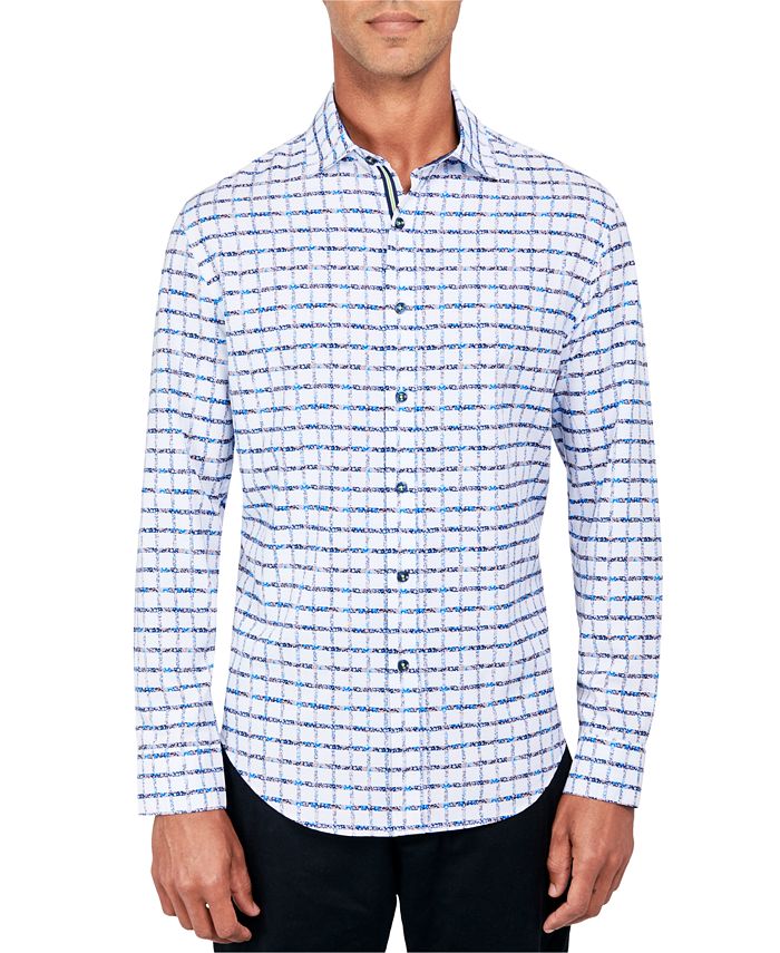 Society Of Threads Mens Regular Fit Non Iron Performance Stretch