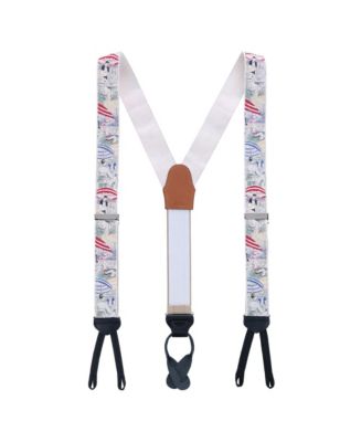 TRAFALGAR Men's Retro Pattern Day At The Beach Limited Run Silk ...