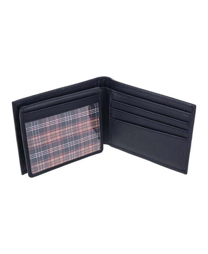 TRAFALGAR Men's Sergio Genuine Leather RFID Bi-Fold Passcase Wallet ...