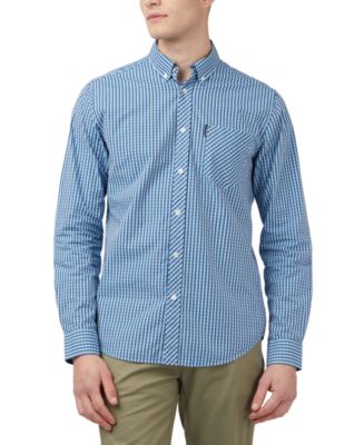 Ben Sherman Men's Signature Gingham Long-Sleeve Button-Down Shirt - Macy's