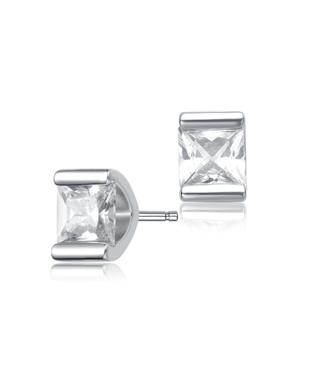Click here for Sterling Silver Clear Cubic Zirconia Stud Earrings... prices