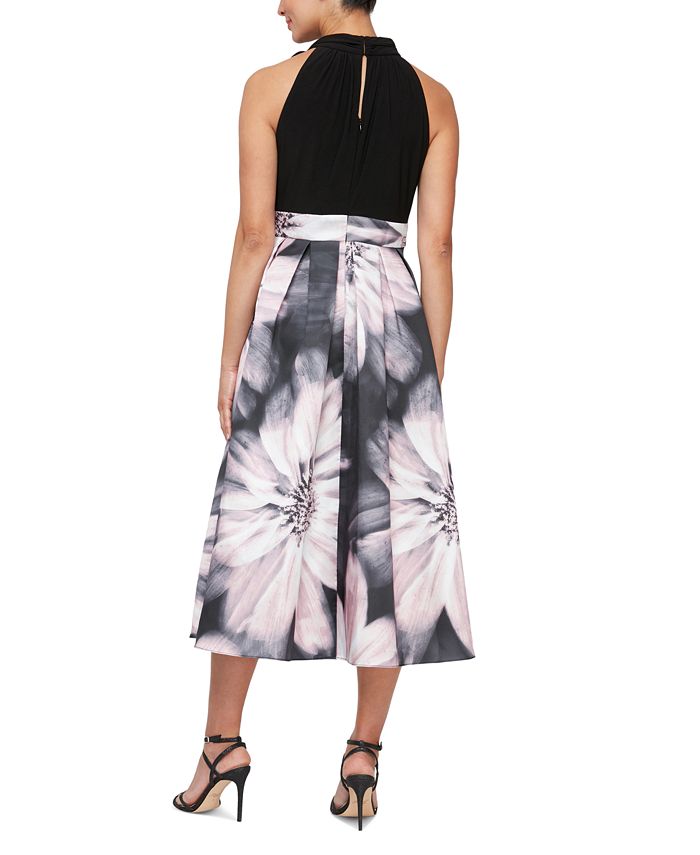 SL Fashions Women's Hi-Low Printed-Skirt Party Dress - Macy's