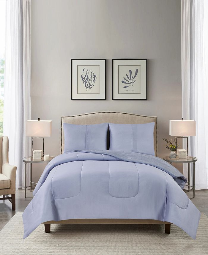 Keeco Samantha 2 Piece Polyester Reversible Comforter Set, Twin - Macy's