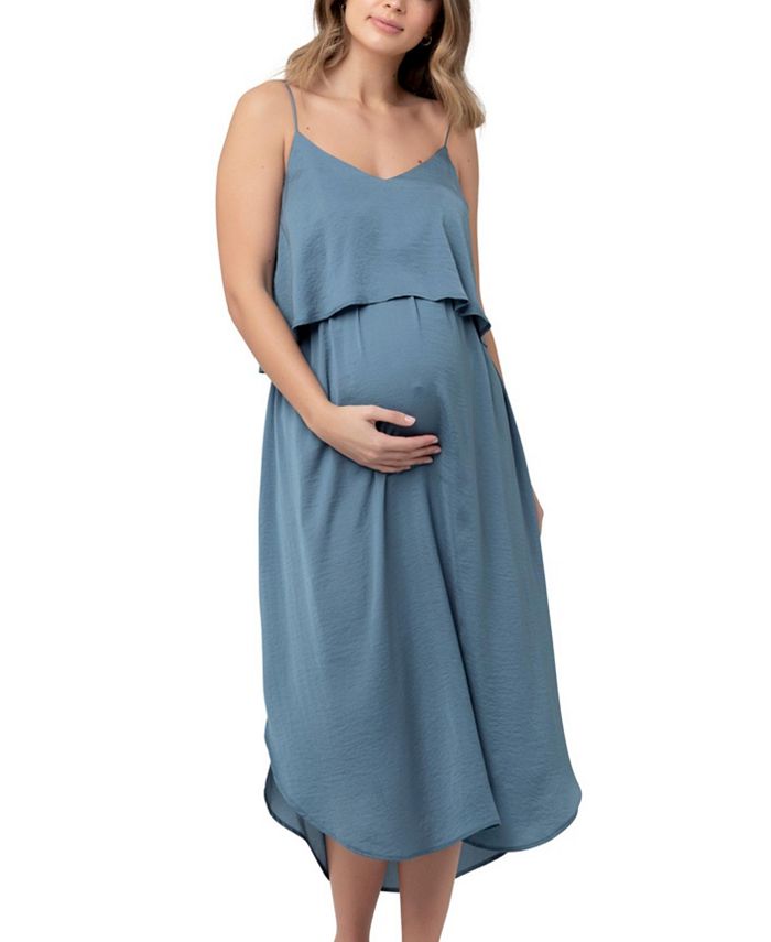 Ripe Maternity Maternity Nursing Slip Satin Dress - Macy's