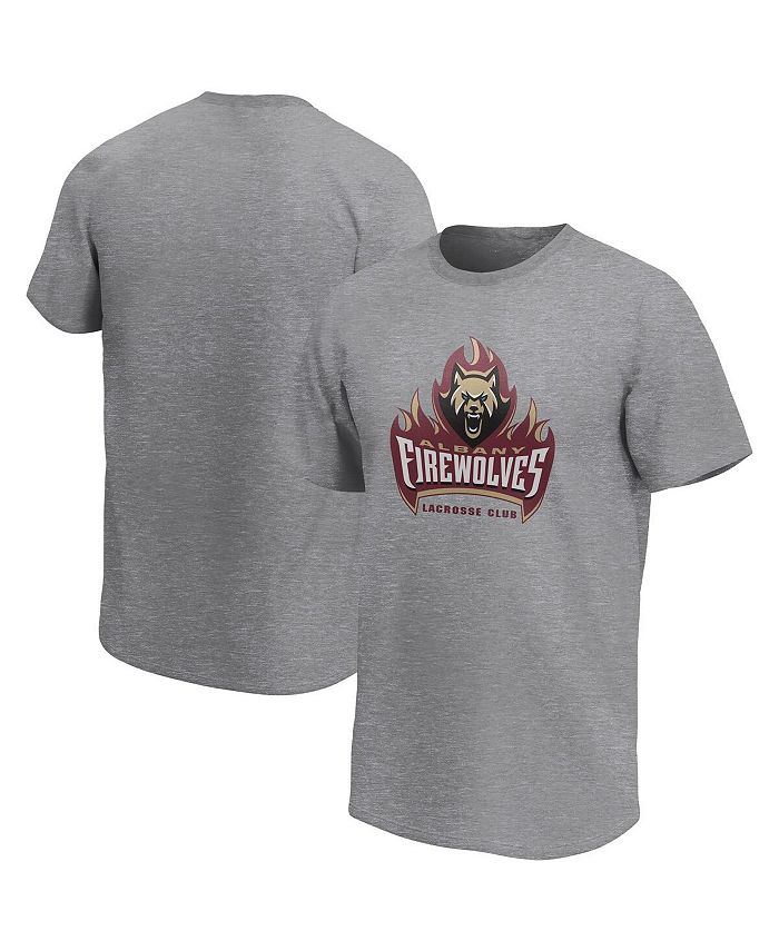 ADPRO Sports Men's Heathered Gray Albany Fire Wolves Primary Logo T ...