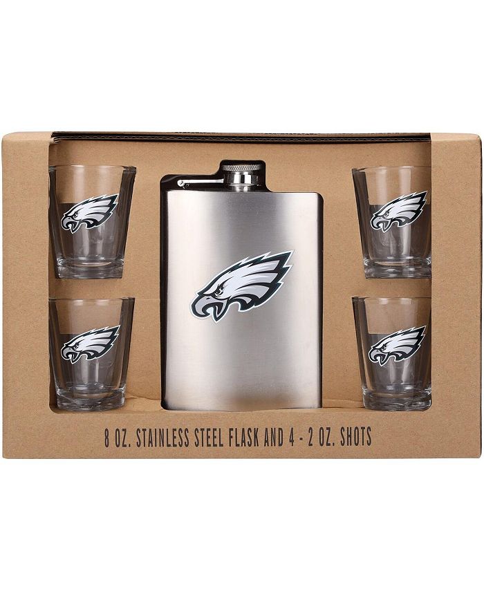 Memory Company Philadelphia Eagles 8 Oz Stainless Steel Flask and 2 Oz ...