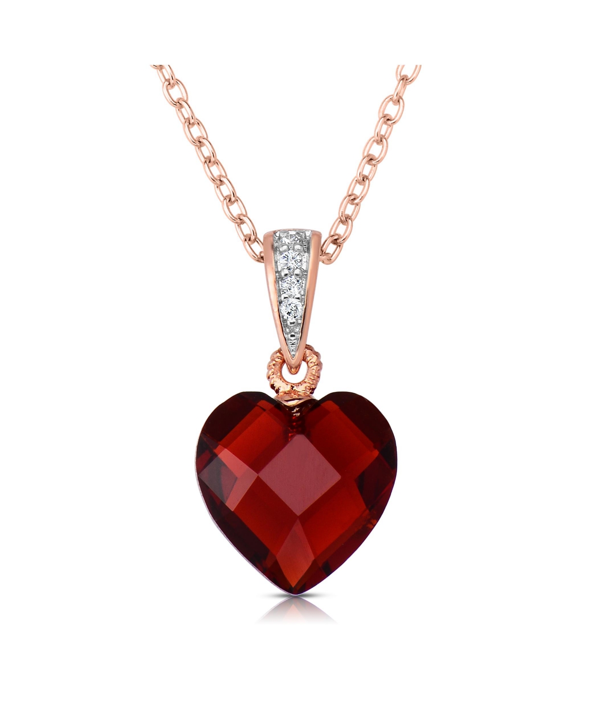 Click here for Sterling Silver Cubic Zirconia Heart shape Necklac... prices