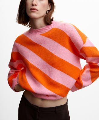 MANGO Women's Striped Sweater - Macy's
