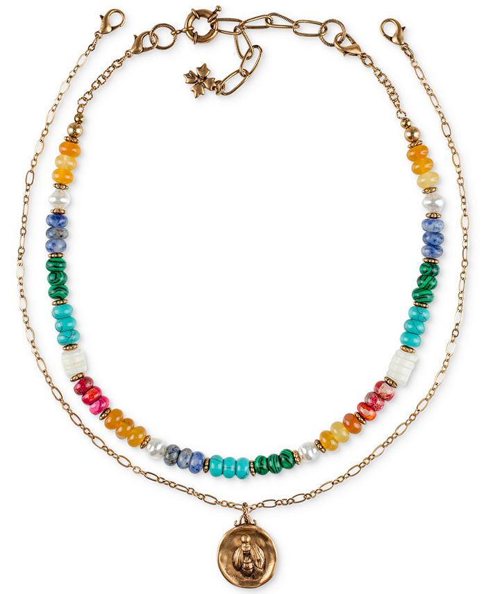 Patricia Nash Gold-Tone Bee Multicolor Beaded Convertible Layered ...
