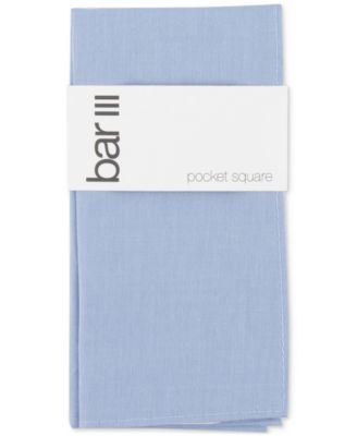 BAR III Men's Chambray Pocket Square, Created for Macy's - Macy's