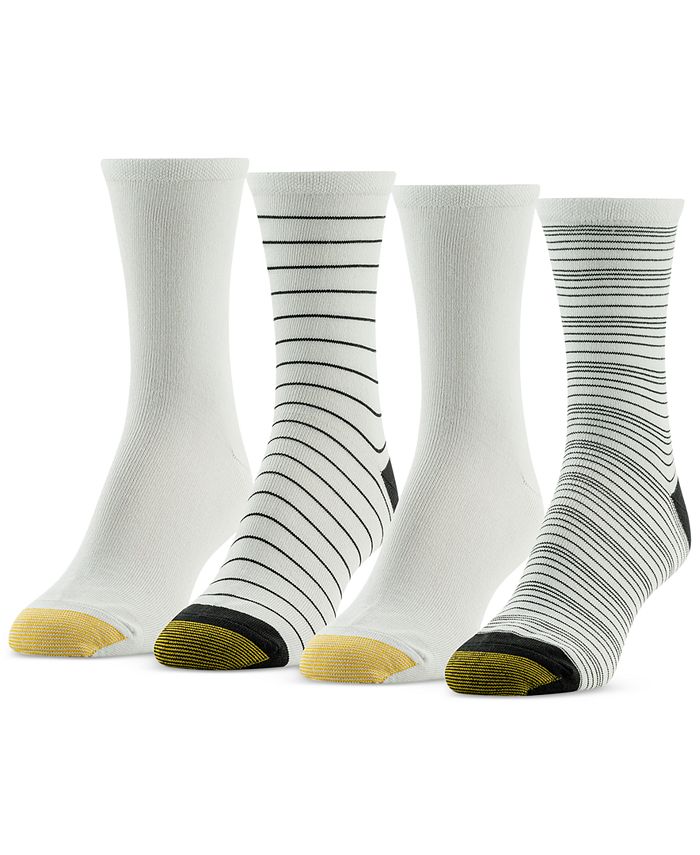 Gold Toe Women's 4-Pk. Casual Sunset Stripe Midi Socks, Created for ...