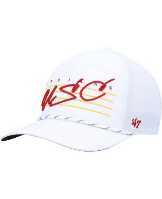 Men's '47 Brand White USC Trojans Downburst Hitch Trucker Snapback Hat ...