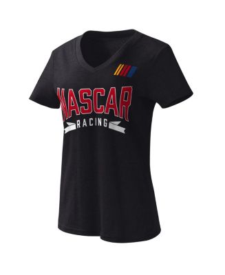 Women's G-III 4Her by Carl Banks Black NASCAR Dream Team V-Neck T-shirt ...