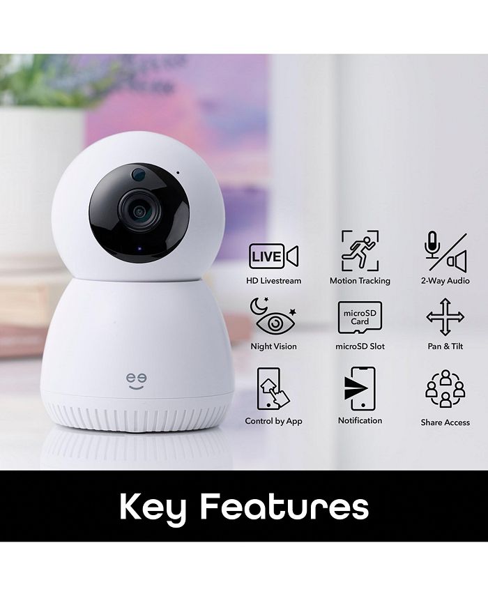 Geeni Scope WiFi Indoor Smart Motion Tracking Security Camera ...