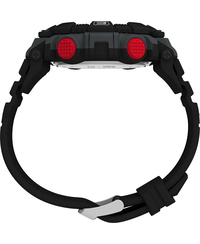 Timex UFC Men's Quartz Redemption Resin Black Watch, 50mm - Macy's