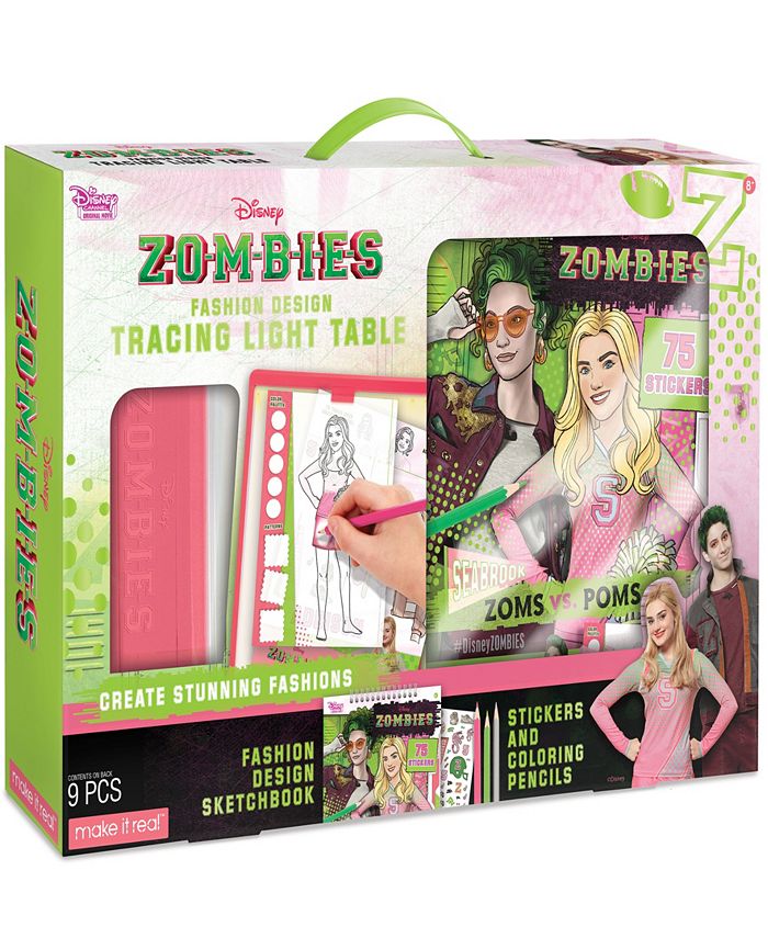 Disney Zombie Fashion Design Tracing Light Table 9 Piece Set, Make It ...