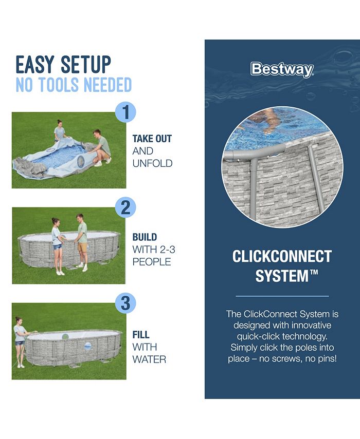 Power Steel Bestway Swim Vista Series II Above Ground Pool Set - Macy's