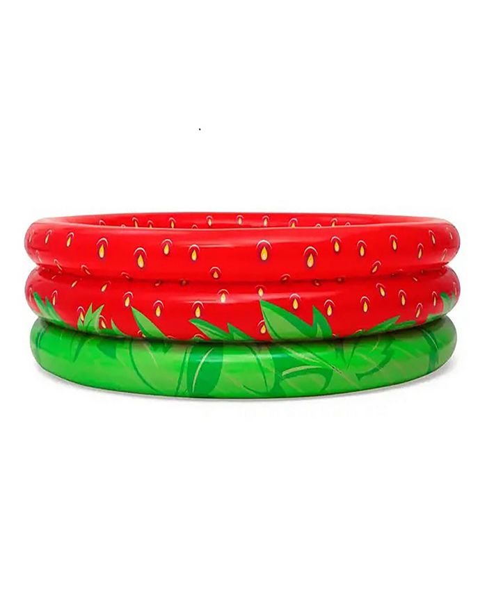 H2OGO Snow Bestway Sweet Strawberry Pool 66" x 15" Inflatable 3-Ring ...