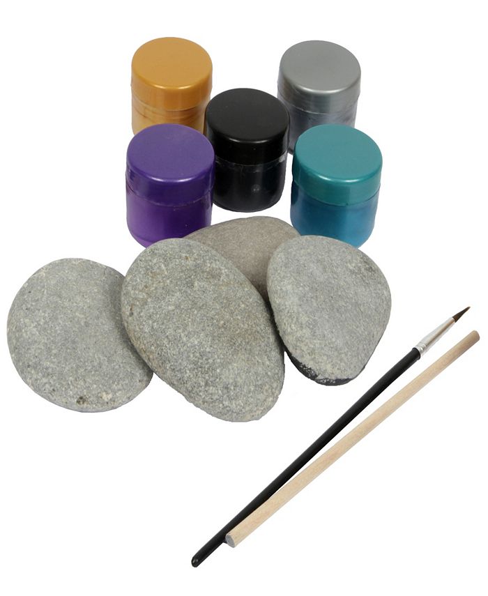 Craft Maker Metallic Rock Painting Box Set DIY Rock Painting For Adults ...