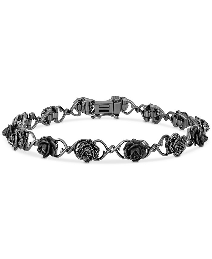 Enchanted Disney Fine Jewelry Black Diamond Maleficent Flower Bracelet ...