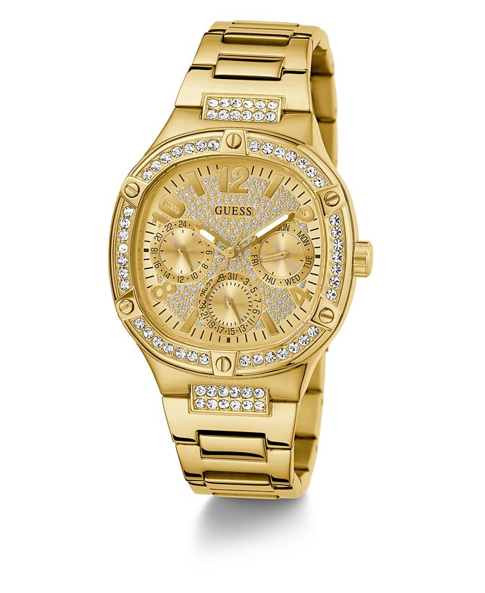 GUESS Women's Multifunction Gold-Tone Stainless Steel Watch 40mm - Macy's