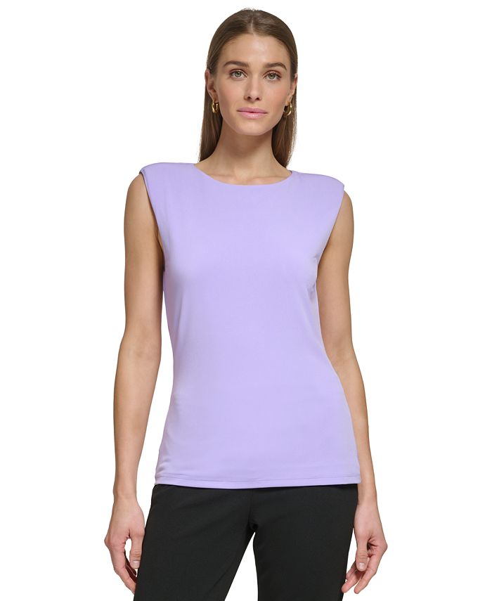 DKNY Women's Sleeveless Crewneck Top - Macy's