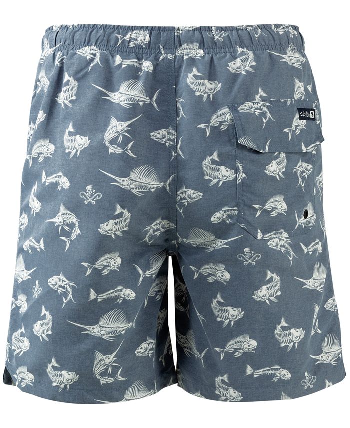 Salt Life Men's Fish N' Bones Board Shorts - Macy's