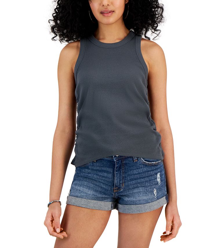 Rebellious One Juniors' Side-Ruched Tank Top - Macy's