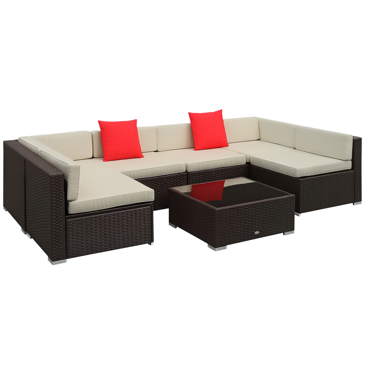 Click here for Outsunny 7-Piece Patio Furniture Sets Outdoor Wick... prices