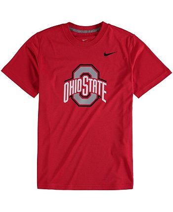 Nike Big Boys Scarlet Ohio State Buckeyes Logo Legend Performance T ...