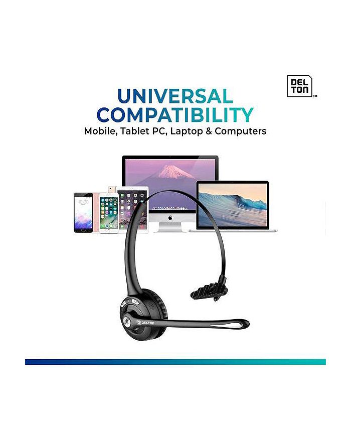 Delton 10X Trucker/Computer Bluetooth Headset w/ Auto Pairing USB ...